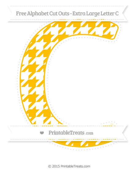 Free Amber Houndstooth Pattern Extra Large Capital Letter C Cut Outs ...