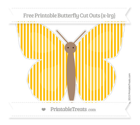 Free Amber Thin Striped Pattern Extra Large Butterfly Cut Outs ...