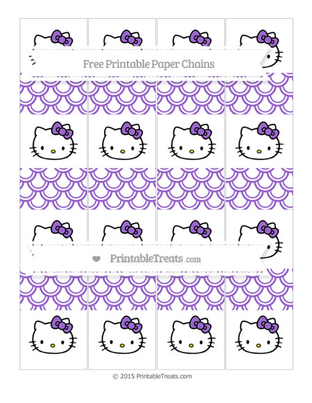 Free Amethyst Fish Scale Pattern Hello Kitty Paper Chains — Printable ...