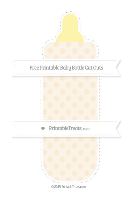Antique White Polka Dot Extra Large Baby Bottle Cut Outs — Printable ...