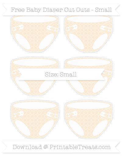 Antique White Quatrefoil Pattern Small Baby Diaper Cut Outs — Printable ...
