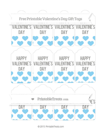 Free Baby Blue Heart Pattern Valentine’s Day Gift Tags — Printable ...