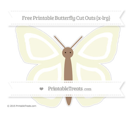 Free Beige Extra Large Butterfly Cut Outs — Printable Treats.com