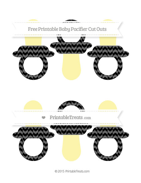 Black Herringbone Pattern Small Baby Pacifier Cut Outs — Printable ...