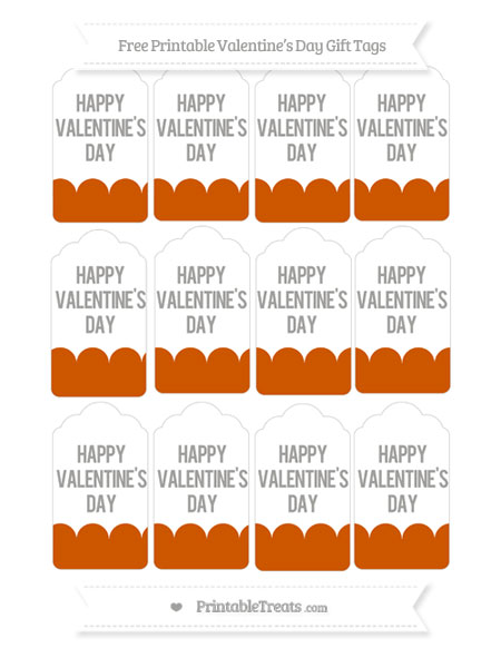 Free Burnt Orange Valentine’s Day Gift Tags — Printable Treats.com