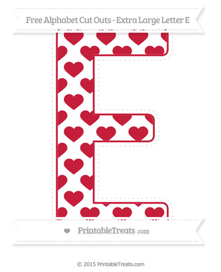Large Printable Cut Out Letters E