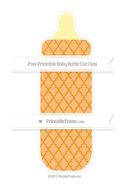 Carrot Orange Moroccan Tile Extra Large Baby Bottle Cut Outs ...
