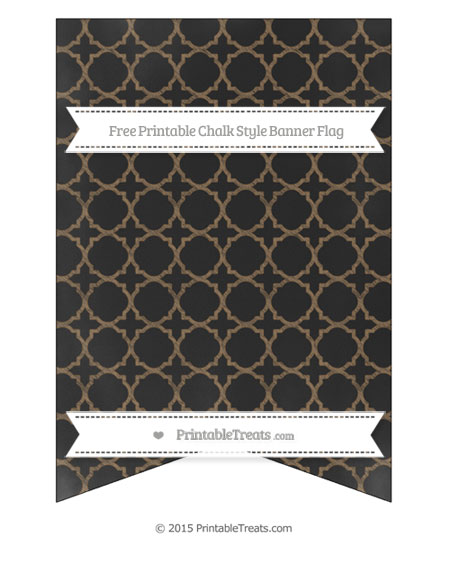 Free Coyote Brown Quatrefoil Pattern Chalk Style Banner Flag ...