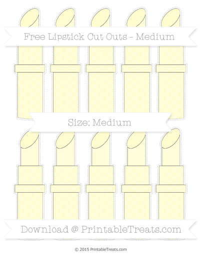 Cream Fish Scale Pattern Medium Lipstick Cut Outs — Printable Treats.com