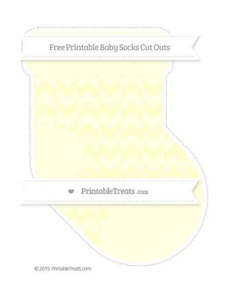 Cream Herringbone Pattern Extra Large Baby Socks Cut Outs — Printable ...