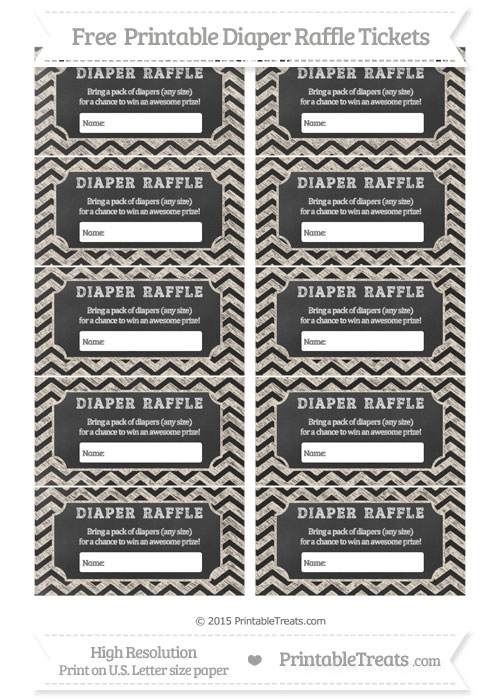 Free Diaper Raffle Tickets with Antique White Chevron Chalk — Printable ...