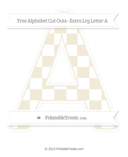 Free Eggshell Checker Pattern Extra Large Capital Letter A Cut Outs ...