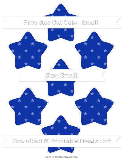 Egyptian Blue Star Pattern Small Star Cut Outs — Printable Treats.com