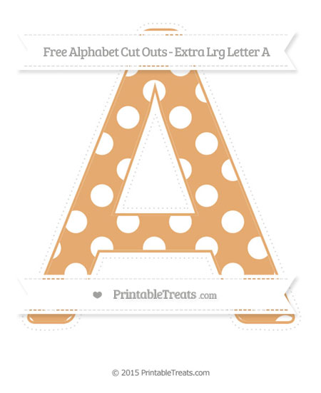 Free Fawn Polka Dot Extra Large Capital Letter A Cut Outs — Printable ...