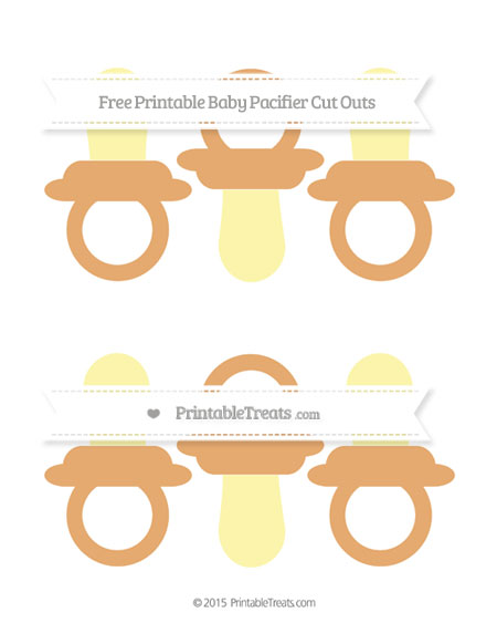 Fawn Small Baby Pacifier Cut Outs — Printable Treats.com