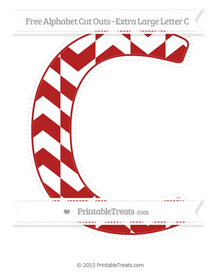 Free Fire Brick Red Herringbone Pattern Extra Large Capital Letter C ...