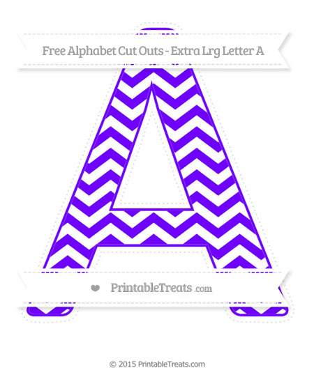 Free Indigo Chevron Extra Large Capital Letter A Cut Outs — Printable ...