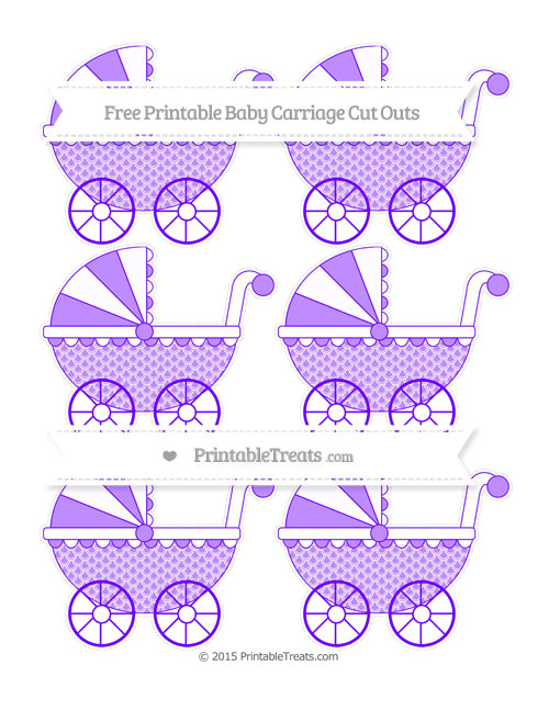 Indigo Fish Scale Pattern Small Baby Carriage Cut Outs — Printable ...