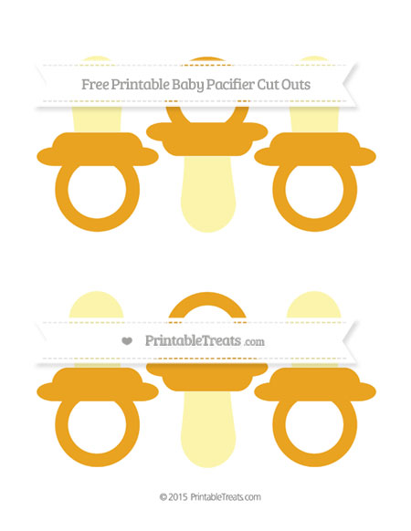 Marigold Small Baby Pacifier Cut Outs — Printable Treats.com