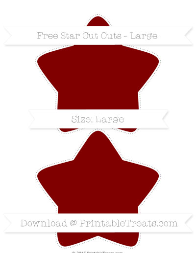 Maroon Large Star Cut Outs — Printable Treats.com