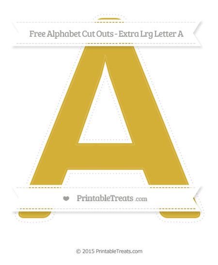 Free Metallic Gold Extra Large Capital Letter A Cut Outs — Printable ...