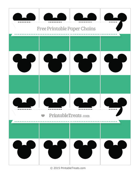 Free Mint Green Mickey Mouse Paper Chains — Printable Treats.com