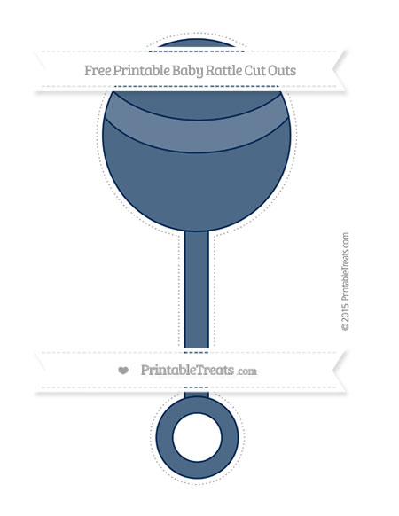 Navy Blue Extra Large Baby Rattle Cut Outs — Printable Treats.com