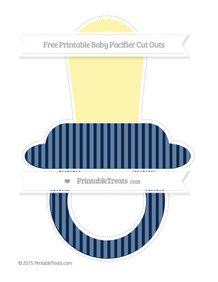 Navy Blue Thin Striped Pattern Extra Large Baby Pacifier Cut Outs ...