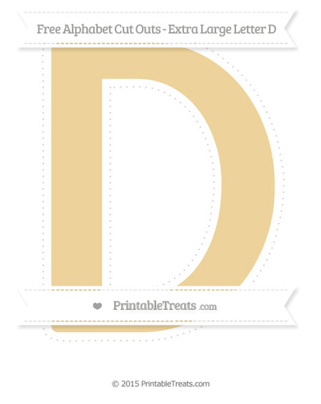 Free Pastel Bright Orange Extra Large Capital Letter D Cut Outs ...