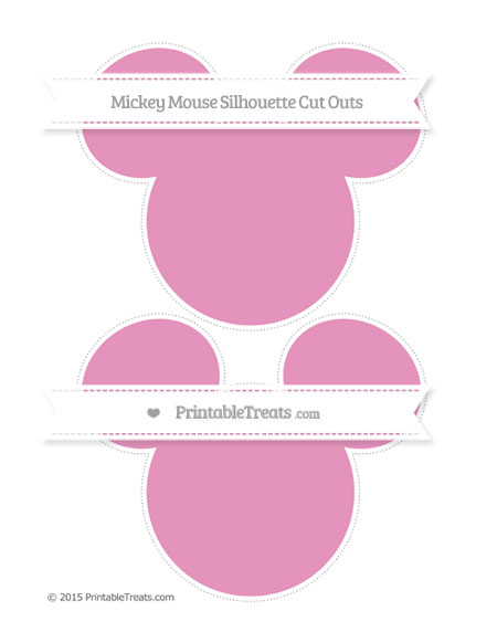 Pastel Bubblegum Pink Large Mickey Mouse Silhouette Cut Outs ...
