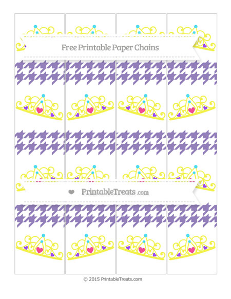 Pastel Dark Plum Houndstooth Pattern Princess Tiara Paper Chains ...