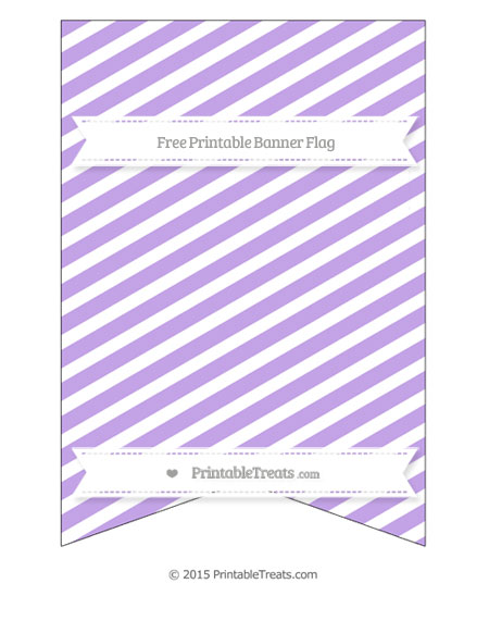 Free Pastel Purple Diagonal Stripes Simple Banner Flag — Printable ...