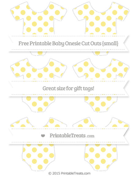 Free Pastel Yellow Dotted Pattern Small Baby Onesie Cut Outs ...