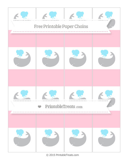 Free Pink Whale Paper Chains — Printable Treats.com