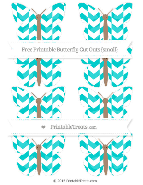 Free Robin Egg Blue Herringbone Pattern Small Butterfly Cut Outs ...