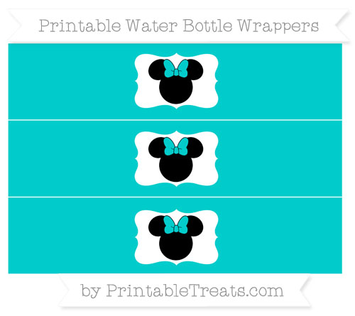 Free Robin Egg Blue Minnie Mouse Water Bottle Wrappers — Printable ...