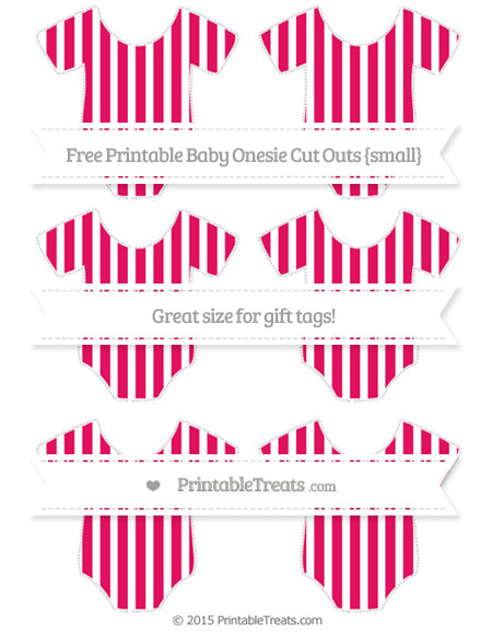 Free Ruby Pink Thin Striped Pattern Small Baby Onesie Cut Outs ...