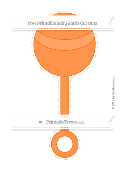 Safety Orange Extra Large Baby Rattle Cut Outs — Printable Treats.com