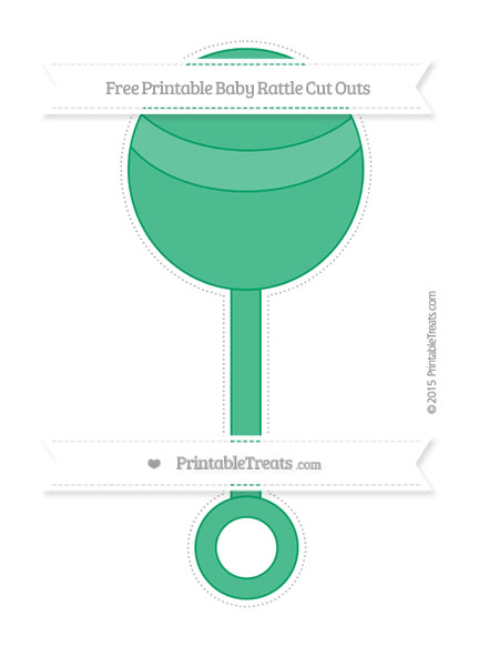 Shamrock Green Extra Large Baby Rattle Cut Outs — Printable Treats.com