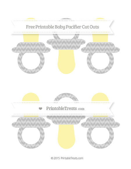 Silver Herringbone Pattern Small Baby Pacifier Cut Outs — Printable ...