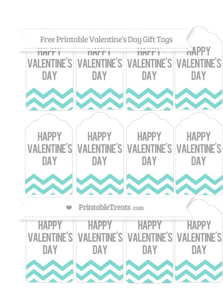 Free Tiffany Blue Chevron Valentine’s Day Gift Tags — Printable Treats.com