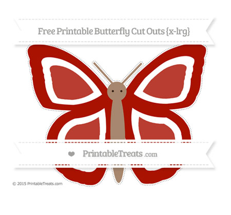 Free Turkey Red Extra Large Butterfly Cut Outs — Printable Treats.com