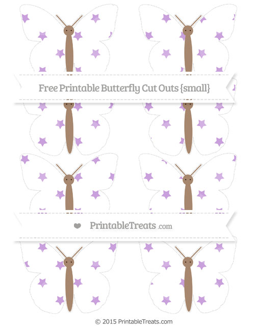 Free Wisteria Star Pattern Small Butterfly Cut Outs — Printable Treats.com