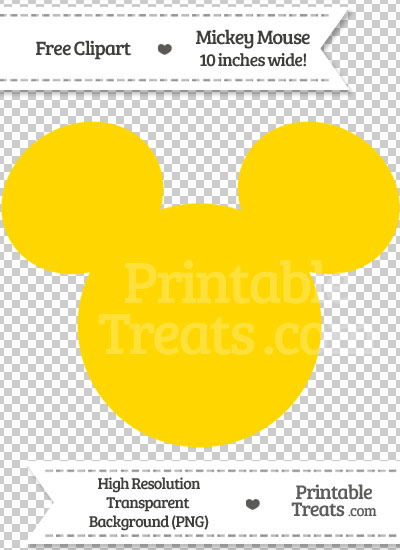 Gold Mickey Mouse Head Clipart — Printable Treats.com