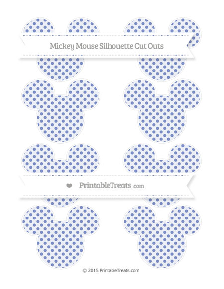Pastel Dark Blue Polka Dot Small Mickey Mouse Silhouette Cut Outs ...