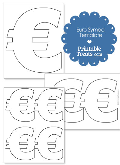 Printable Euro Symbol Shape — Printable Treats.com