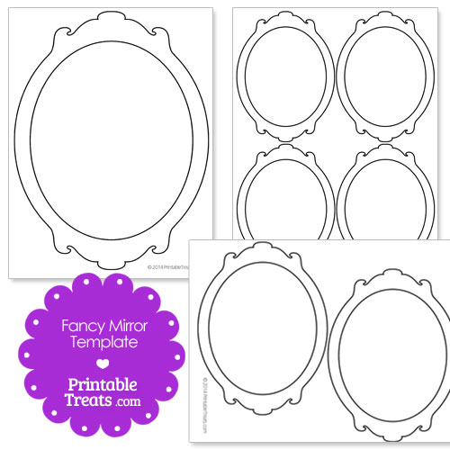 Printable Fancy Mirror Template Printable Treats
