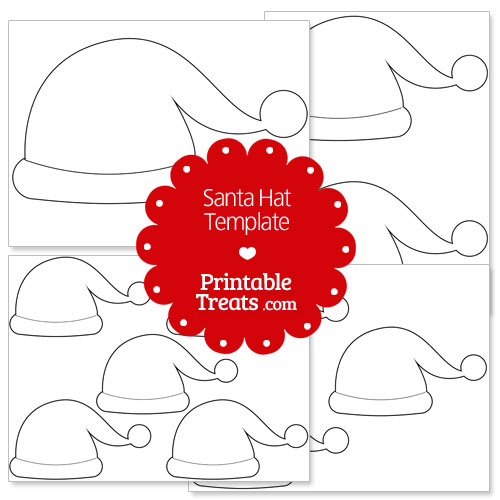 Printable Santa Hat Template Printable Treats