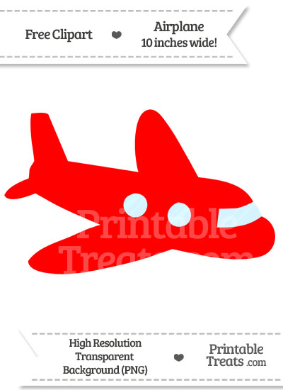 Red Airplane Clipart — Printable Treats.com