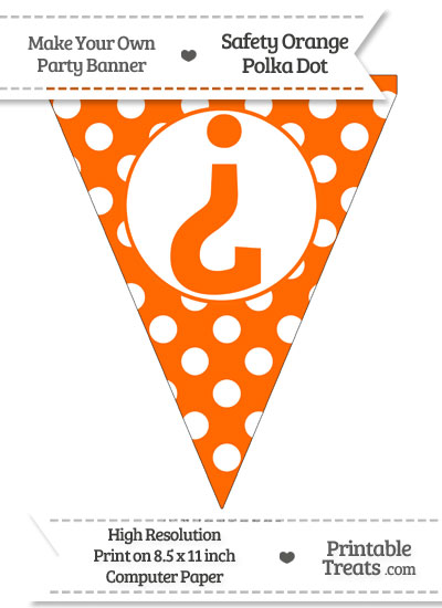 Safety Orange Polka Dot Pennant Flag with Inverted Question Mark ...